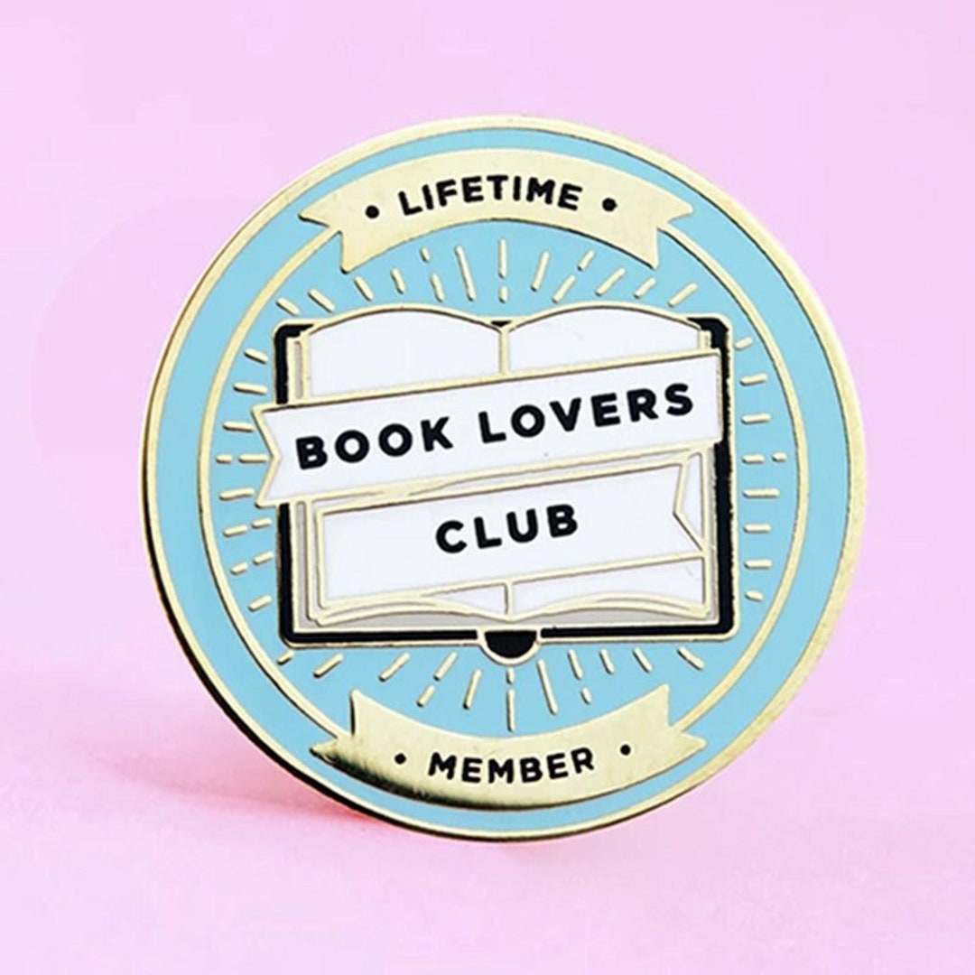 Book Lover Club Enamel Pin Handmade Book Shaped Pin Badge - Etsy New ...