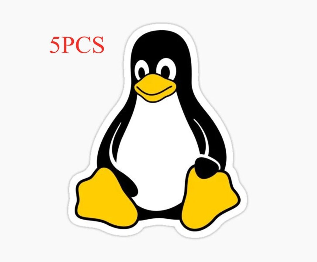 5 Pcs Linux Tux Sticker, Laptop Sticker, Water Bottle Sticker, Journal ...