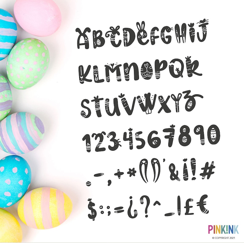 The Easter Font - Etsy