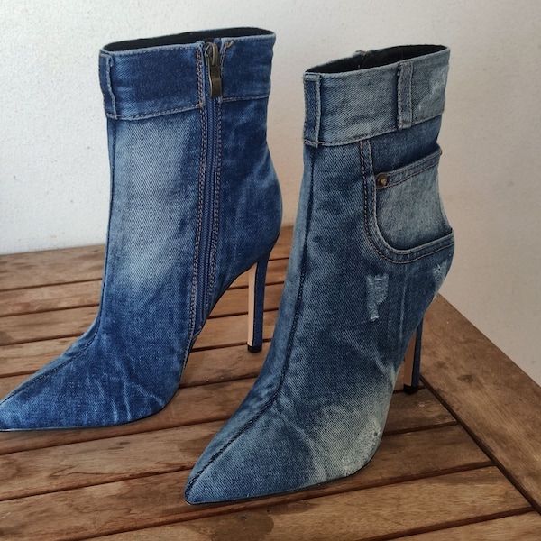 Jean Boots - Etsy