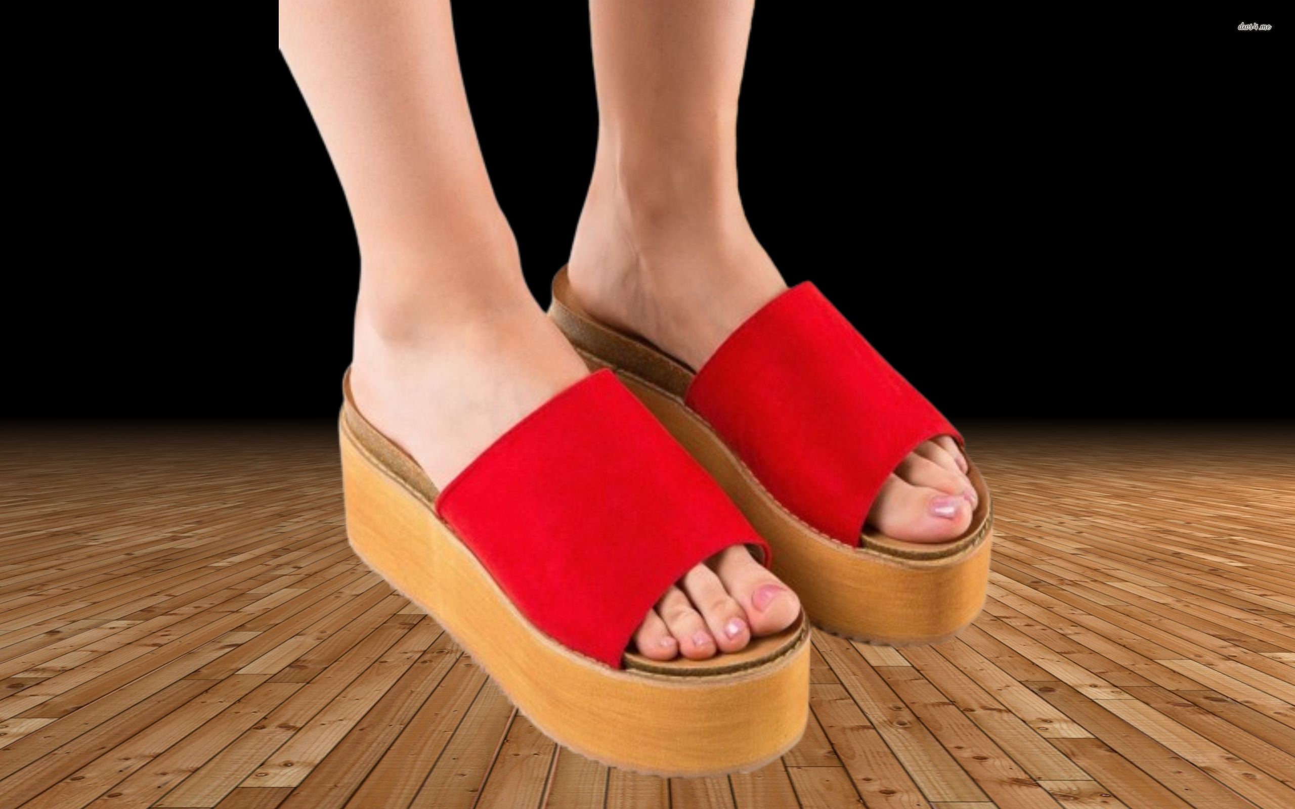 Red Leather Suede Sandals Red Platform Sandals Boho Platform Sandals ...