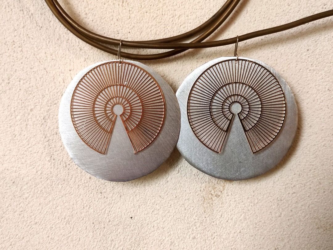 Handmade Oversize Silver Hoops Modern Big Silver Hoops Aluminium Silver ...