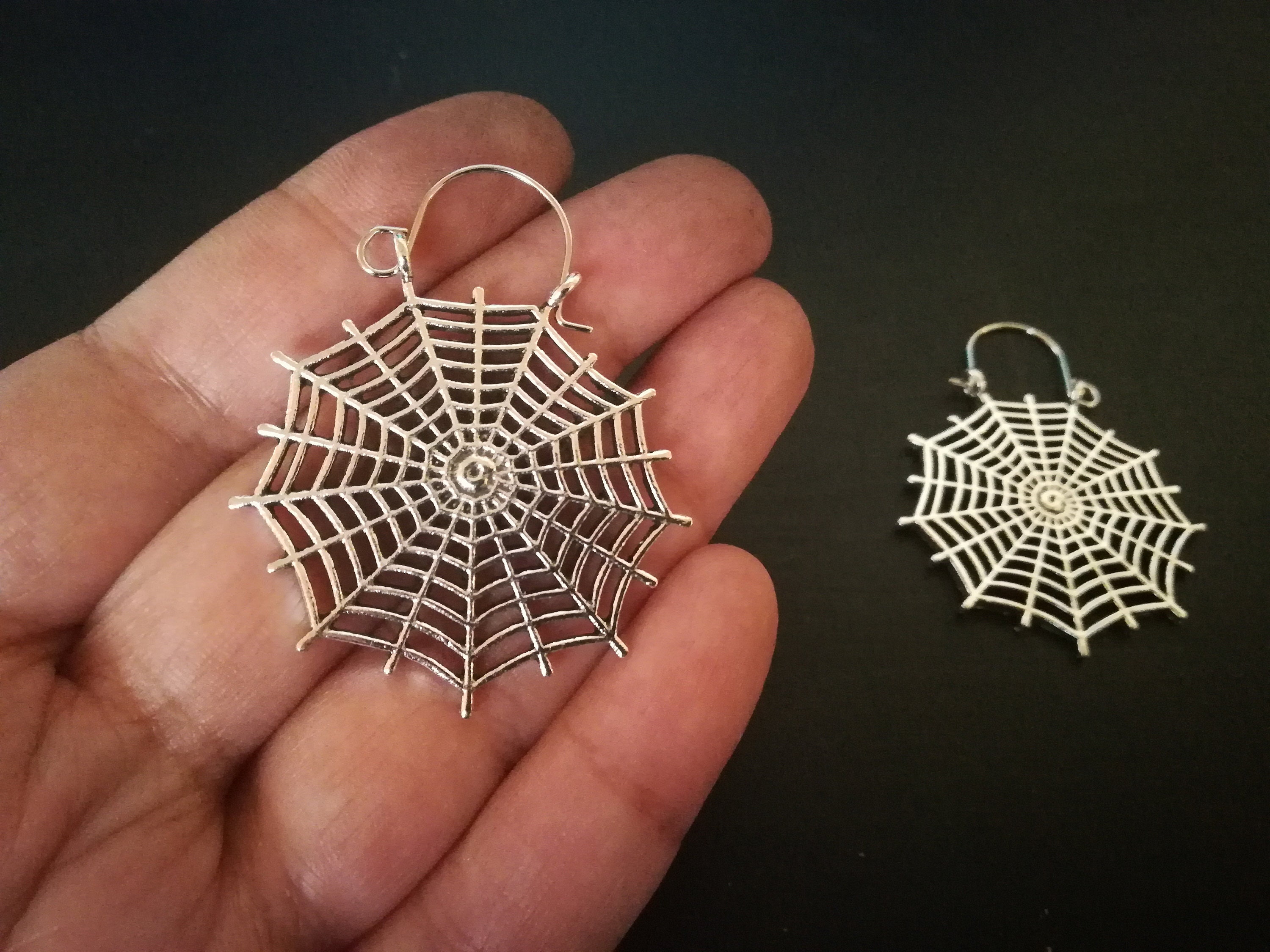 Boho Silver Spider Earrings 925 Silver Hooks Spider Earrings - Etsy