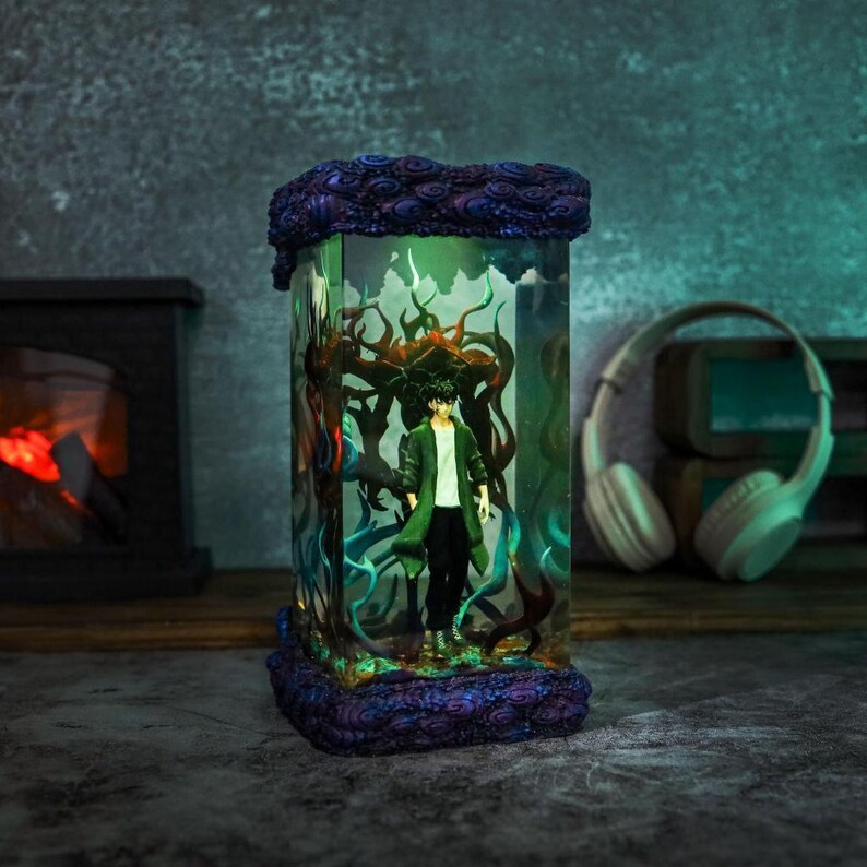Sung Jin-woo Solo Leveling Lamp V2, Anime Figure Resin Art Night Light ...