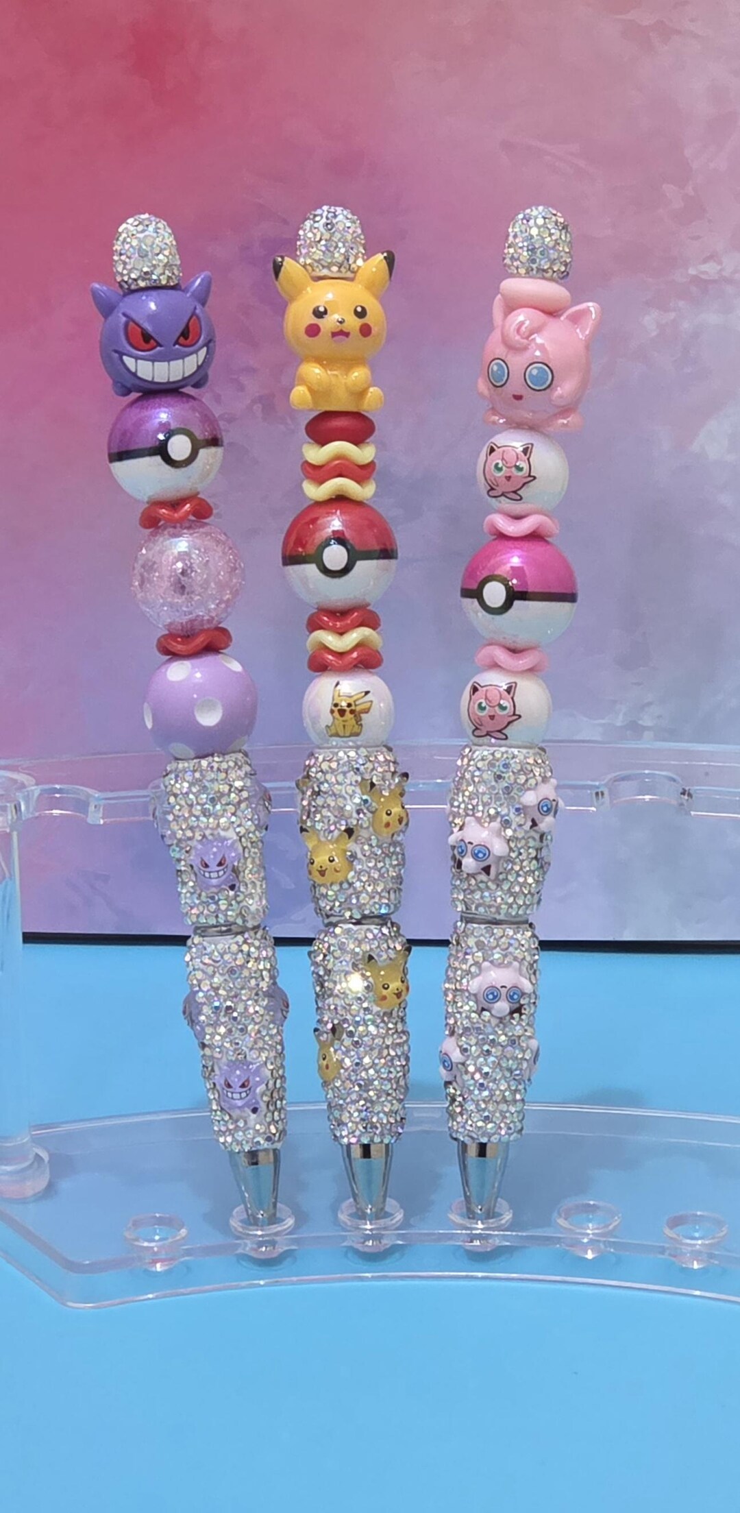 Pokémon | Pikachu | Jigglypuff | Gangar Refillable Beaded Pen - Catch ...