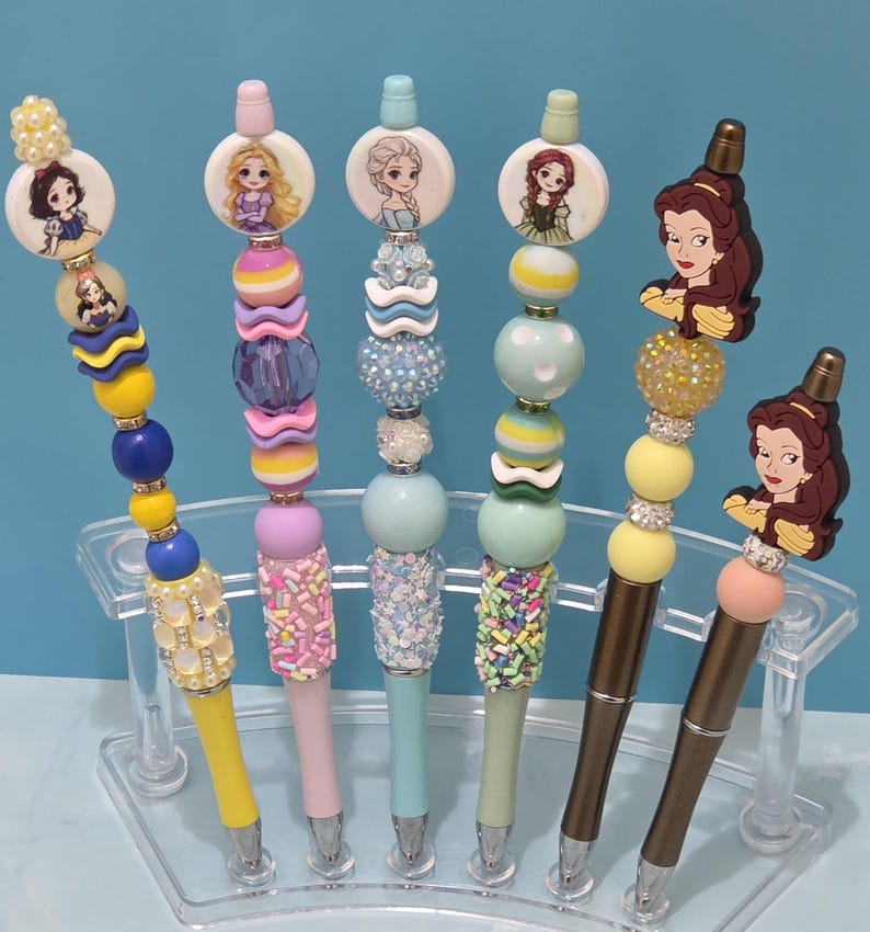Disney Princess Inspired Handmade Refillable Beaded Pen - Elsa | Anna ...