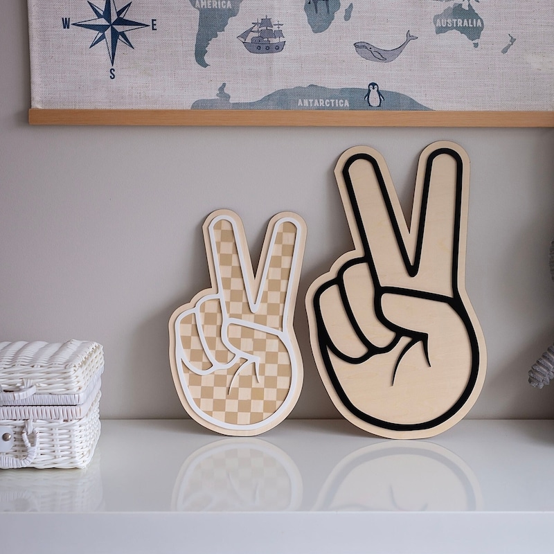 Peace Hand Sign - Etsy
