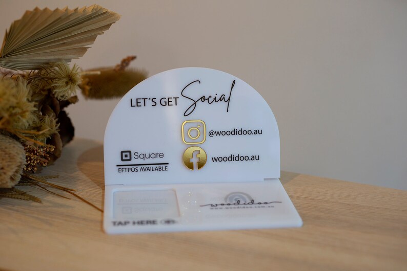 Square Reader Dock Payment Station Social Media Sign Custom - Etsy