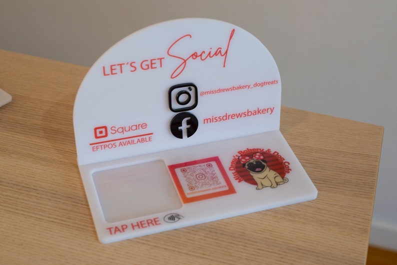 Square Reader Dock Payment Station Social Media Sign Custom - Etsy