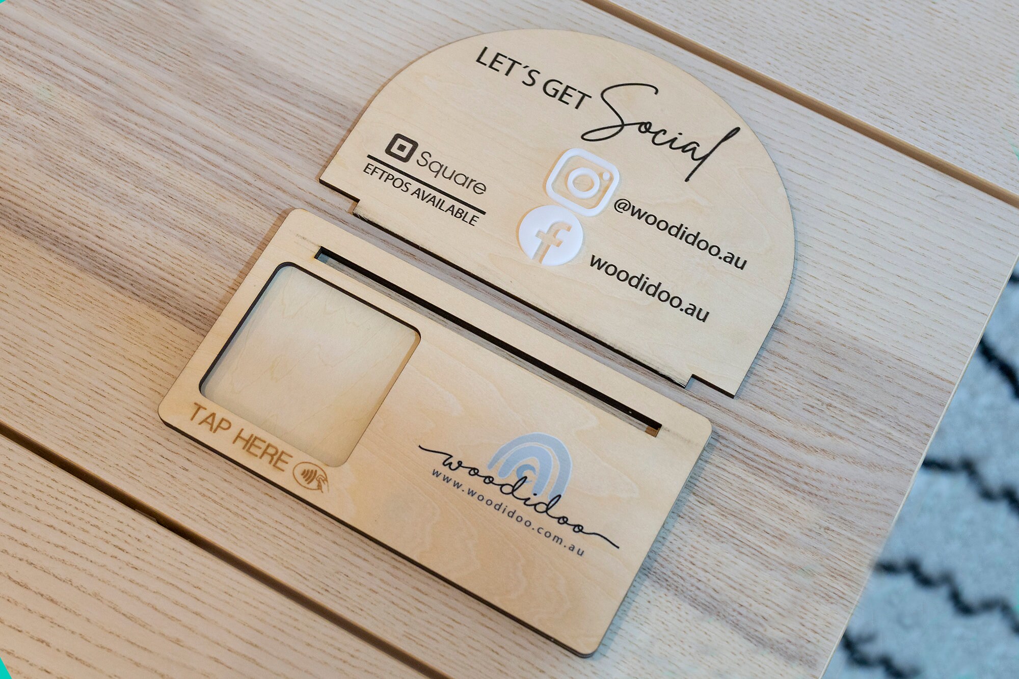 Square Reader Dock Payment Station Social Media Sign Custom | Etsy