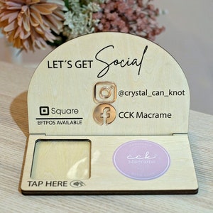 Square Reader Dock Payment Station Social Media Sign Custom | Etsy