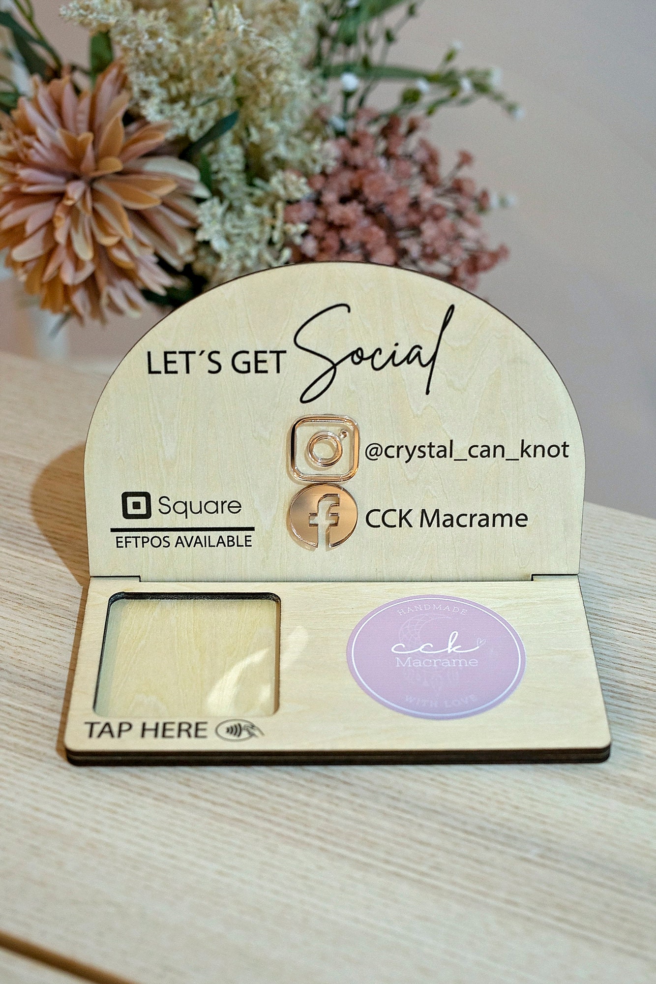 Square Reader Dock Payment Station Social Media Sign Custom | Etsy