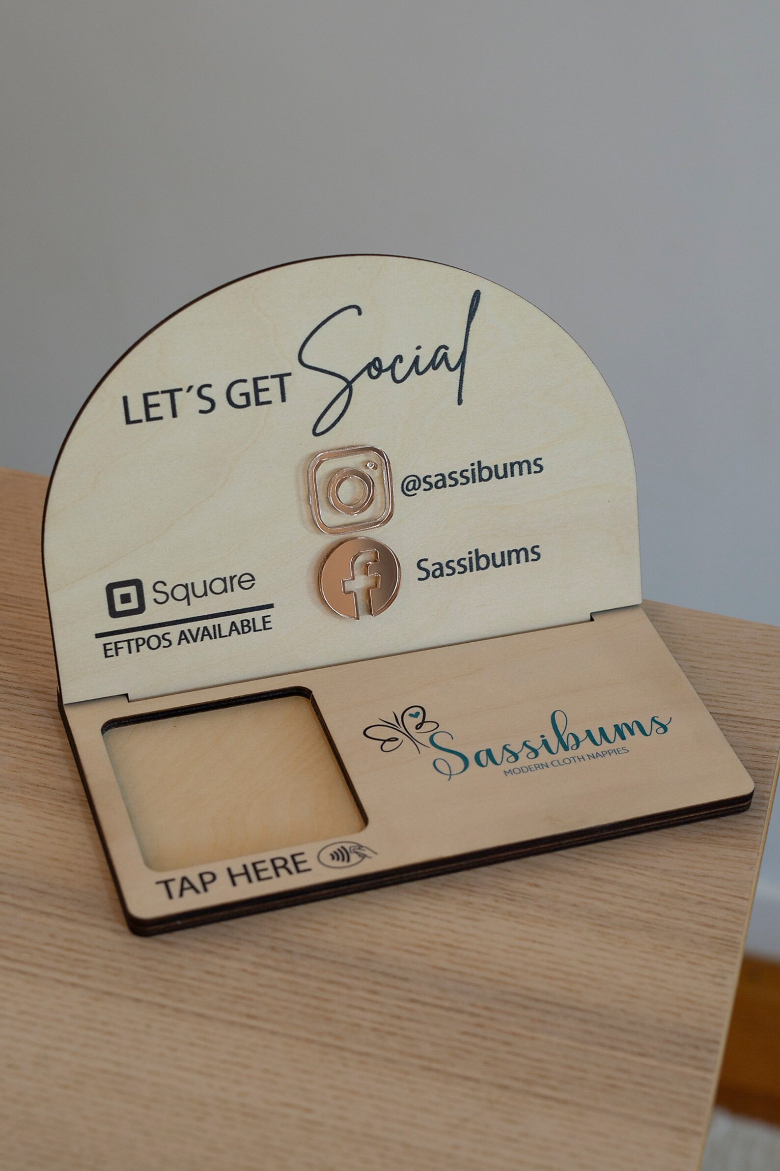 Square Reader Dock Payment Station Social Media Sign Custom | Etsy