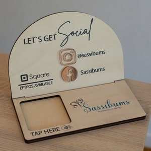 Square Reader Dock Payment Station Social Media Sign Custom | Etsy