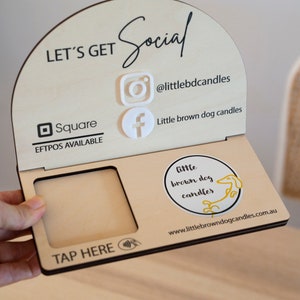 Square Reader Dock Payment Station Social Media Sign Custom | Etsy