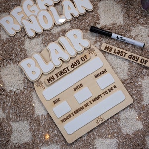 Personalised First Day Board, Woodidooau First Day Board, Kids First ...