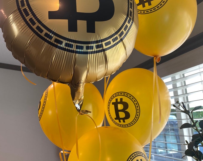 Bitcoin Balloons With Mylars, Bitcoin Party, Bitcoin Gift, Bitcoin ...