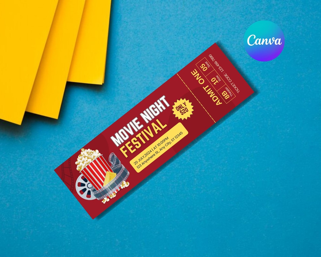 Digital Download Event Ticket Printable Admission Pass Instant Access ...