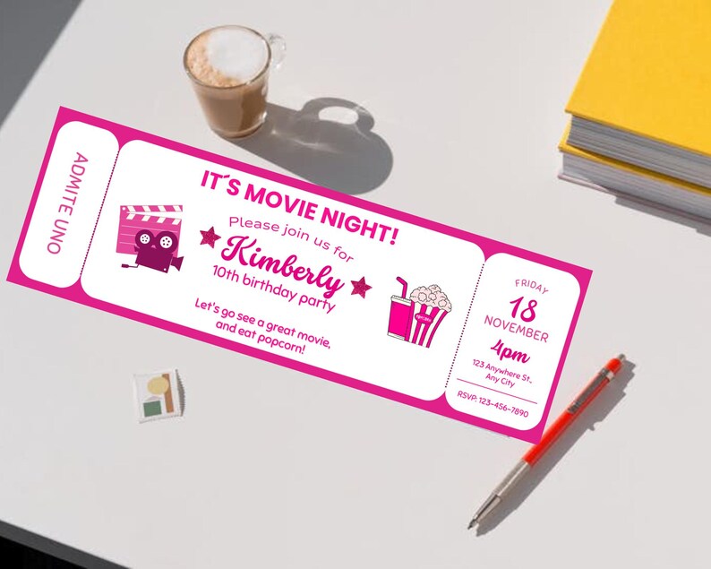 Digital Download Event Ticket | Printable Admission Pass | Instant ...