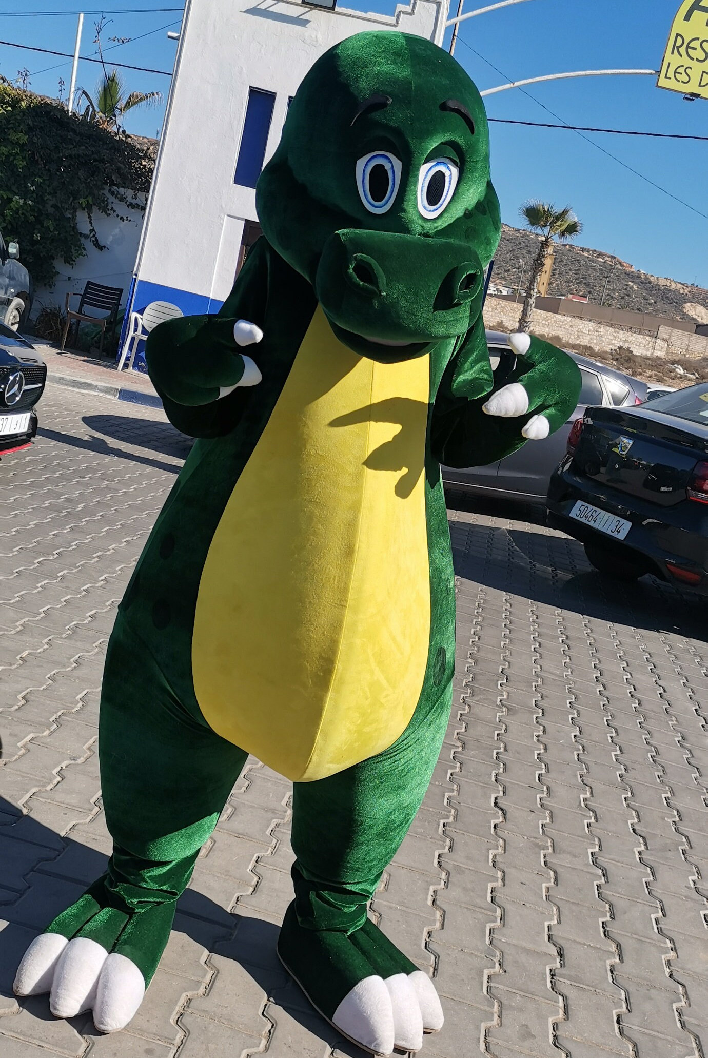 Custom Green Dinosaur Mascot - Premium Handmade Dinosaur Costume for ...