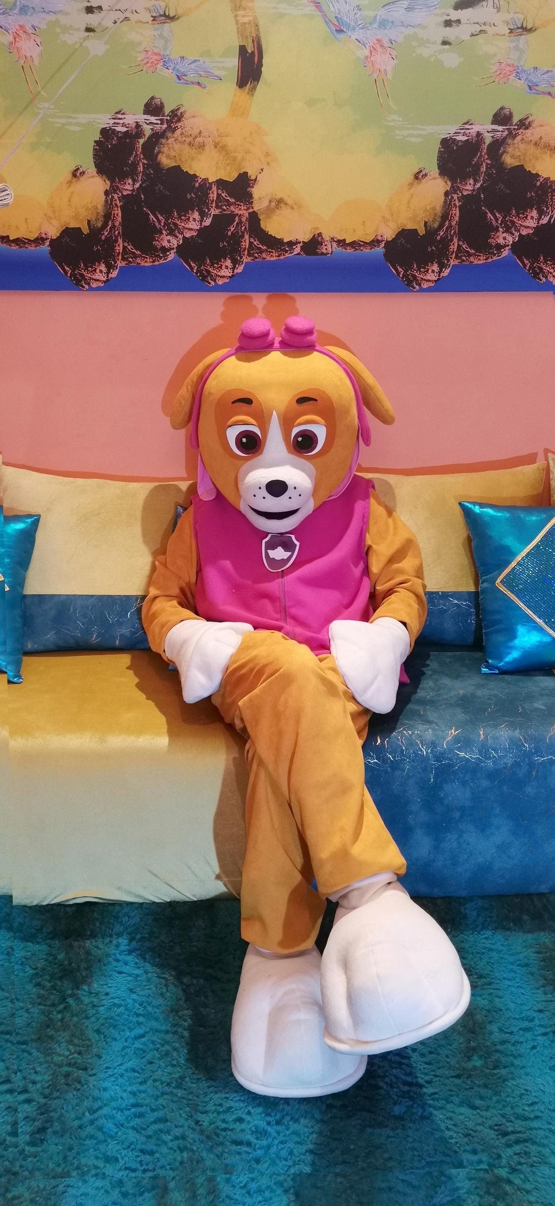 Handmade Custom Sky Pup Mascot Costume – High-quality Foam and Fabric ...