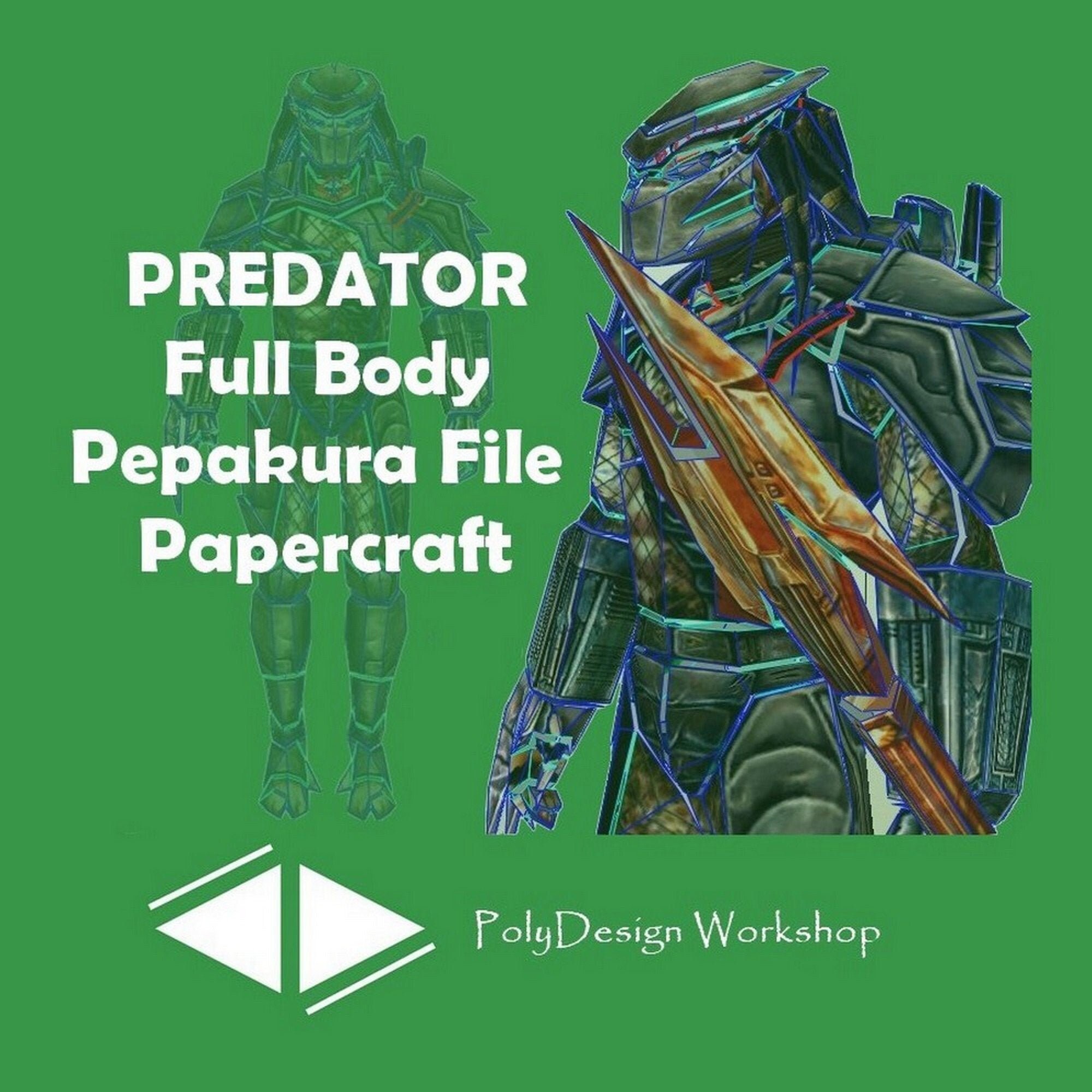 Papercrafts Predator Full Body Handmade Modèles PDF PDF & PDO Pepakura ...