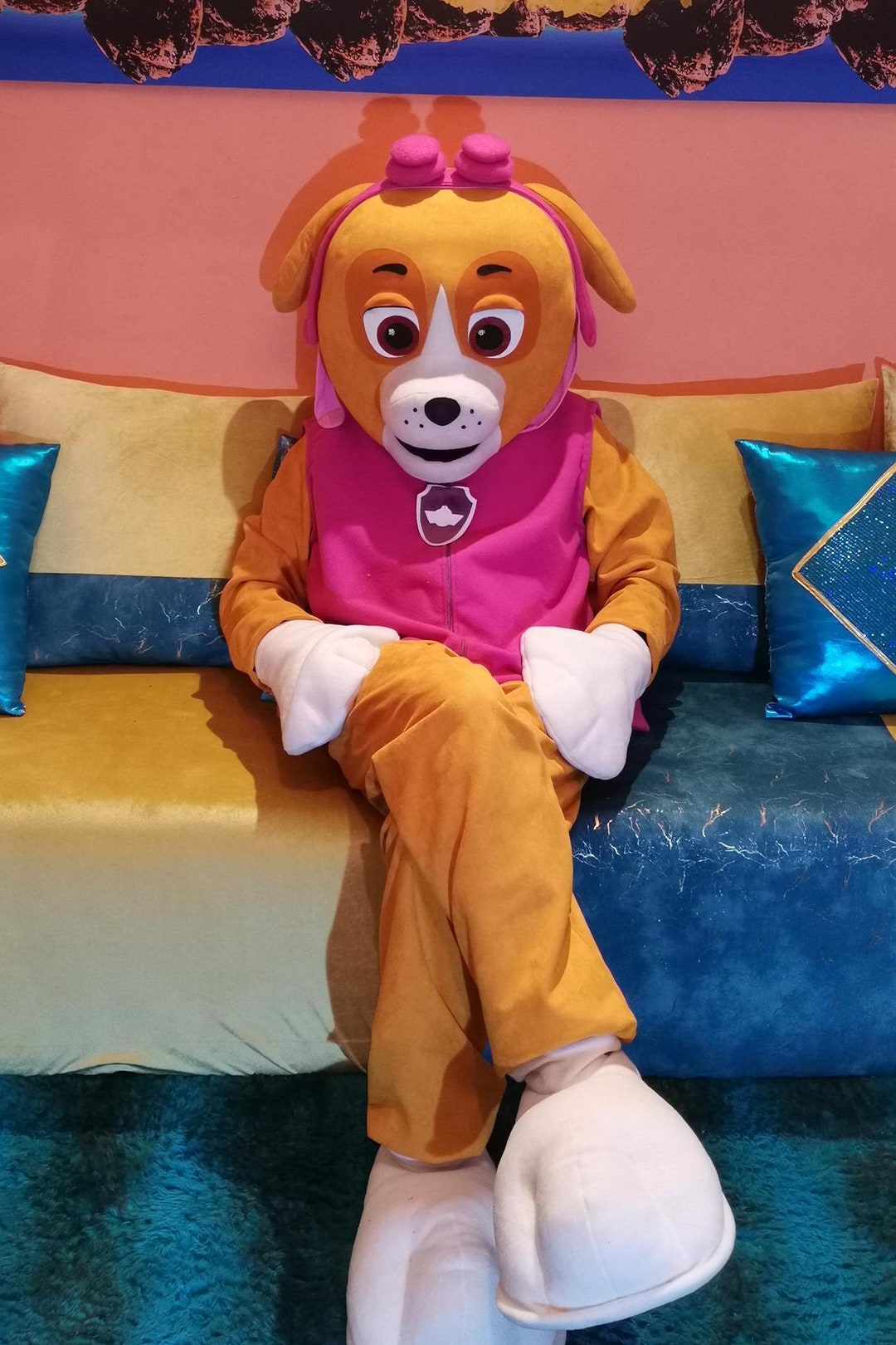 Custom Skye-inspired Mascot Costume High-quality Foam and Fabric ...