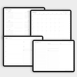 2023 Digital Planner, Digital Planner, Minimal Hyperlinked Planner for ...