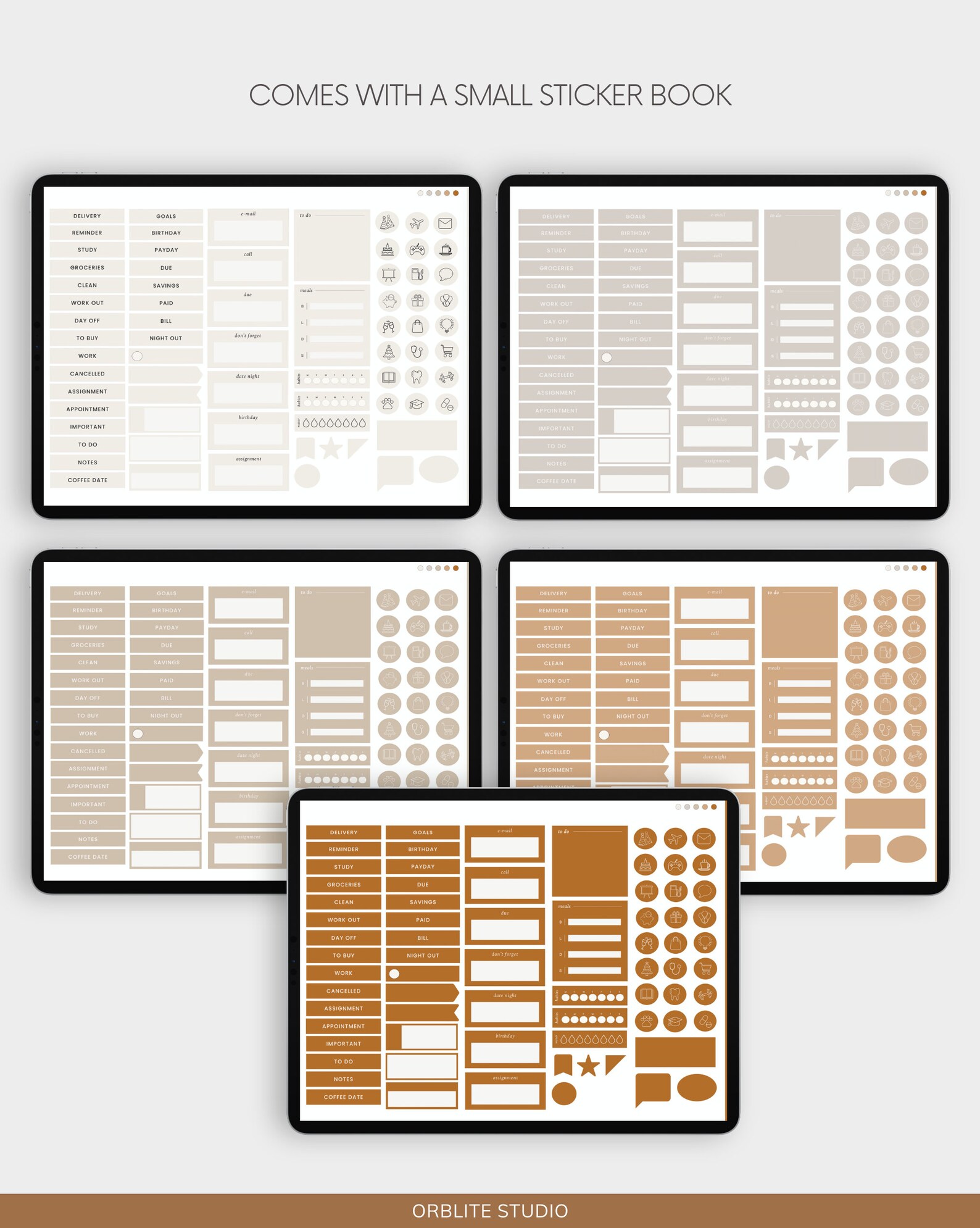 2023 Digital Planner, Digital Planner, Minimal Hyperlinked Planner for ...