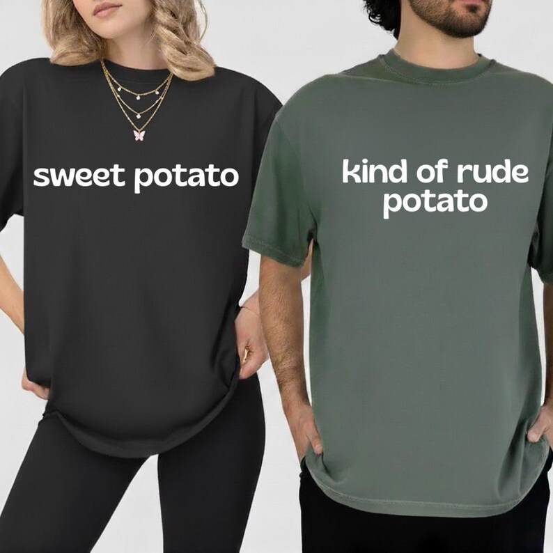 Funny Couple Thanksgiving Shirt Design | Sweet Potato & Kind of Rude ...