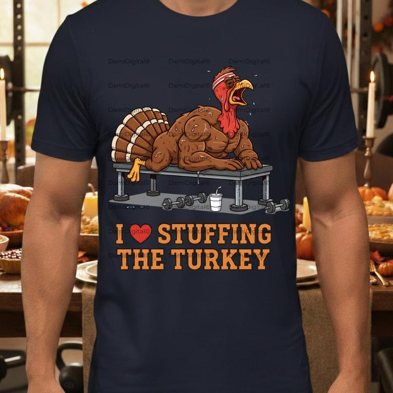 I Love Stuffing the Turkey PNG SVG DXF Ai, Thanksgiving Gym Svg ...
