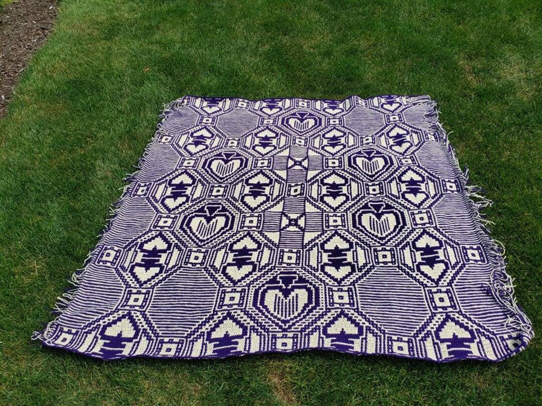 Spades Overlay Mosaic Crochet Blanket Pattern - Etsy Australia
