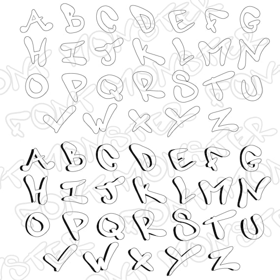 Cute Graffiti Alphabet
