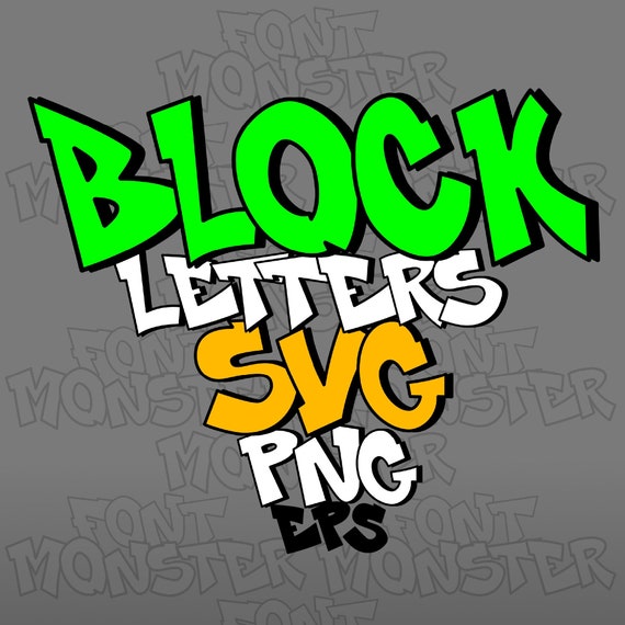 Block Letters Digital Graffiti Urban Alphabet Font Files - Etsy