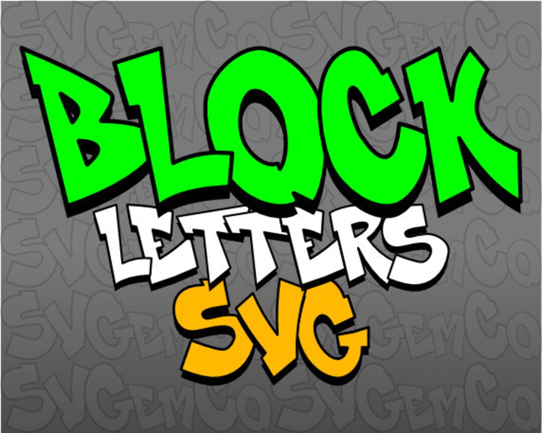 SVG Download Files Custom Block Letters Digital Graffiti Urban Alphabet ...