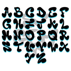 SVG Download Cut Files Digital Graffiti Urban Design Alphabet Font ...