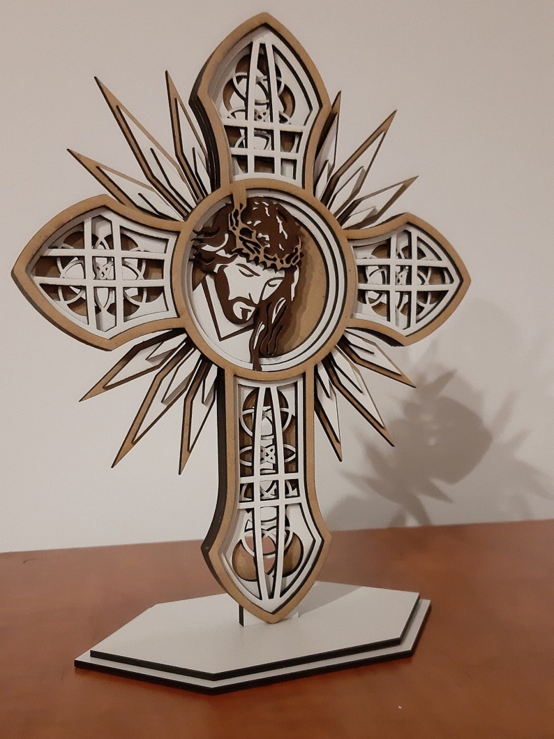 Jesus Cross 4 Layers SVG DXF PDF Easy to Laser Cut - Etsy