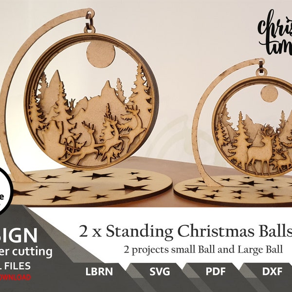 Christmas Balls Svg - Etsy