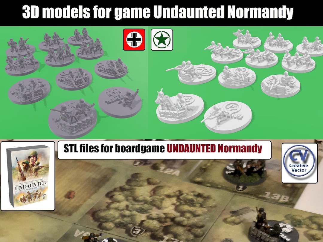 CZECH Version, 3D Models for Gameboard, Undaunted Normandy, to 3D ...