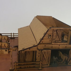 Laser Files for Cutting Wild West Barn SVG 3D Ranch | Dxf | LBRN | Ai ...