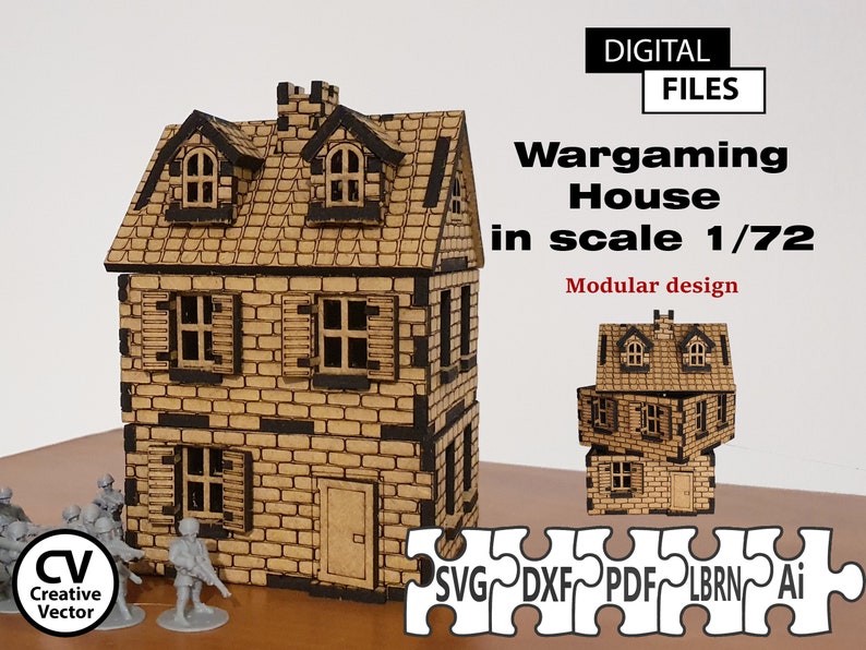 SVG DXF Ai Scale 1:72 Modular House Scale 1_72 - Etsy