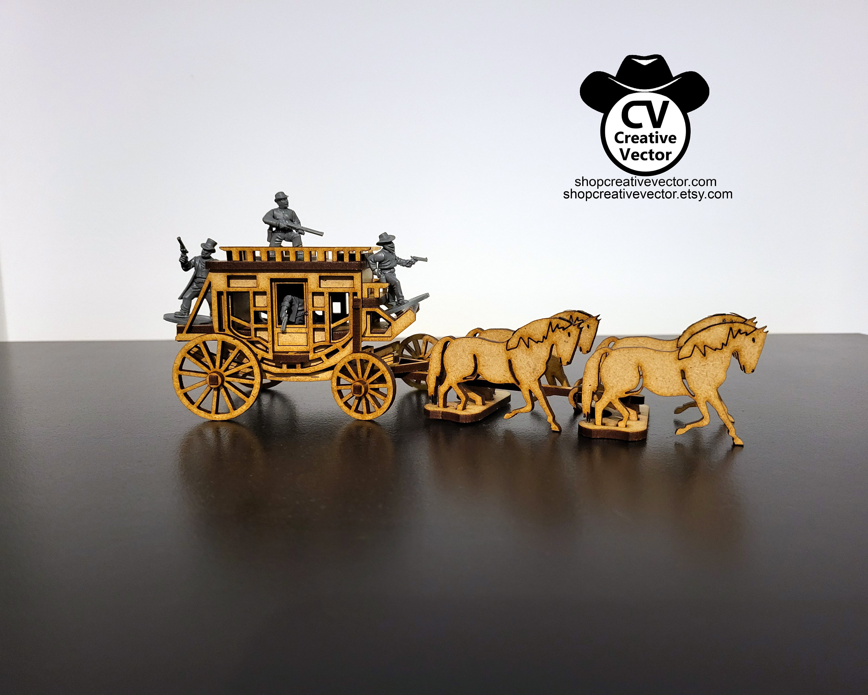Laser Cut Files - Wild West Stagecoach SVG | XCS | Dxf | Ready for ...