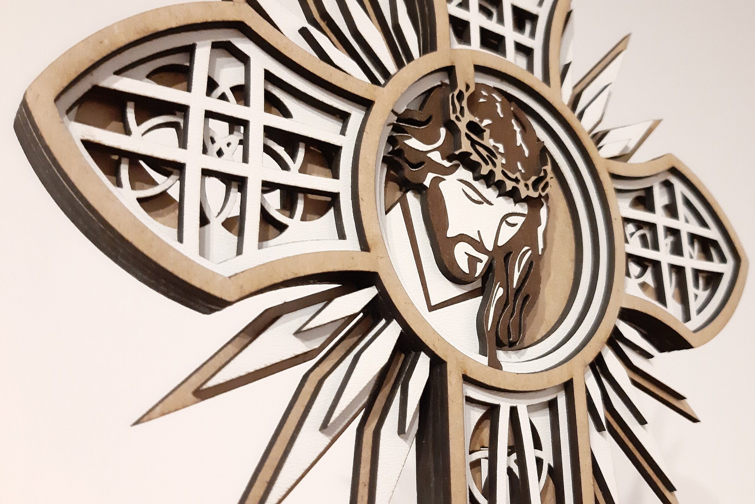 Jesus Cross 4 Layers SVG DXF PDF Easy to Laser Cut - Etsy