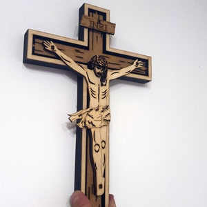 Files for Laser Cut Jesus on Cross: 6-layer Wall Hanging (SVG, DXF,XCS ...