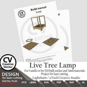 Live Tree Lamp | SVG | XCS | Ai | Lightburn | Easy to Laser Cut | DXF ...