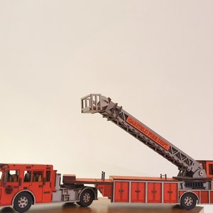 Files for Laser Cut Fire Truck Model: SVG DXF XCS Lightburn Xtool - Etsy