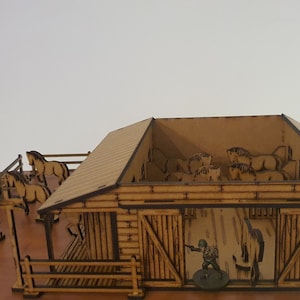 Laser Files for Cutting Wild West Barn SVG 3D Ranch | Dxf | LBRN | Ai ...