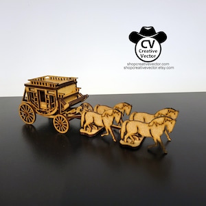 Laser Cut Files - Wild West Stagecoach SVG | XCS | Dxf | Ready for ...