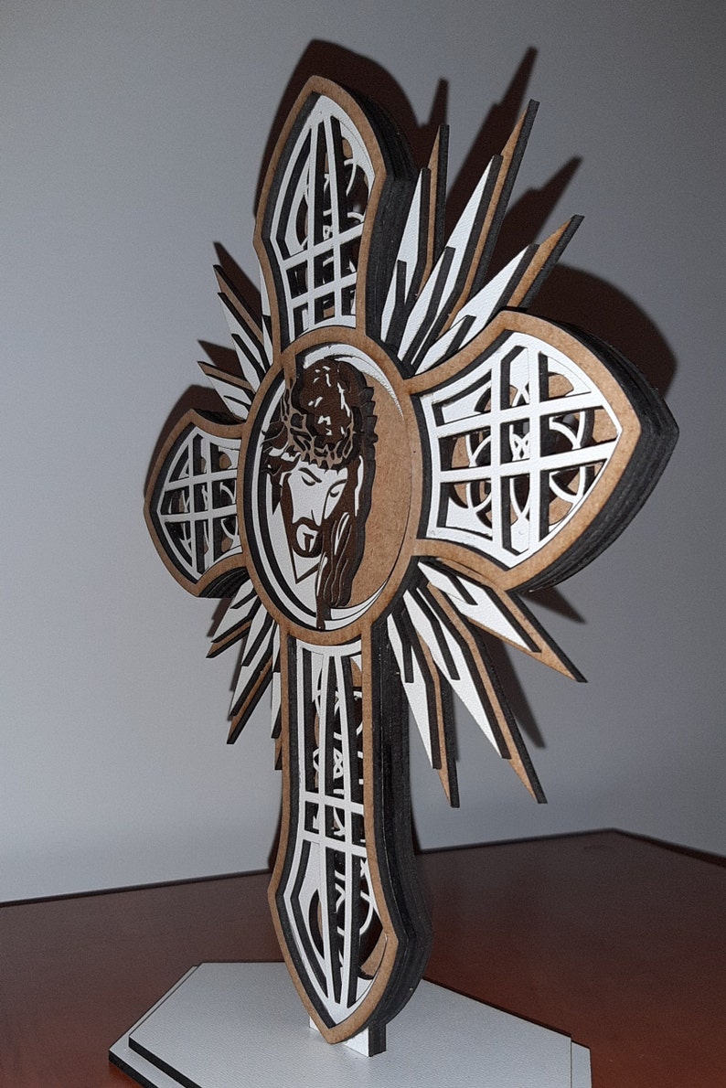 Jesus Cross 4 Layers SVG DXF PDF Easy to Laser Cut - Etsy