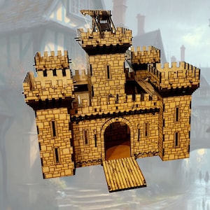 Files for Laser Cut Medieval Castle System: 28mm Scale Model (SVG, DXF ...